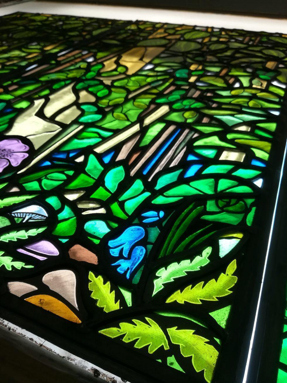 Stained Glass Triptych Window - Jonathan Lees Architects